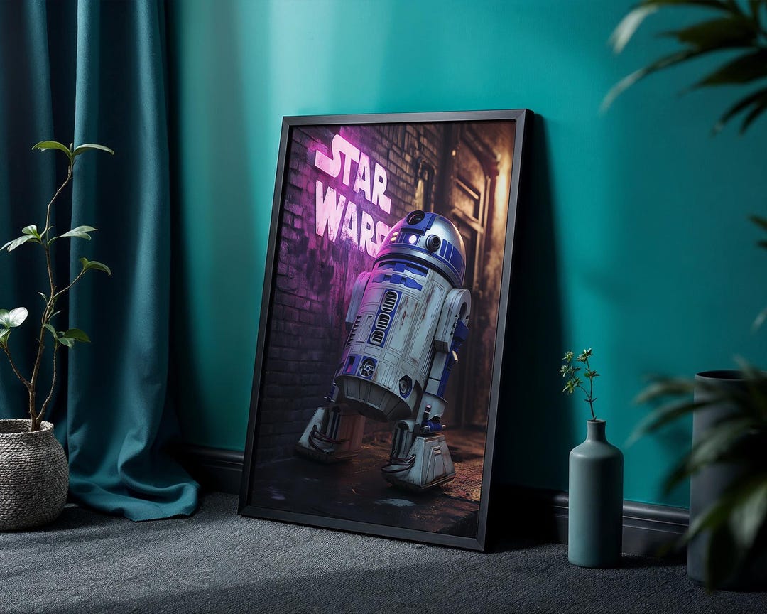 R2D2 Dystopian City Poster: Abstract Sci-fi Art Print - Etsy