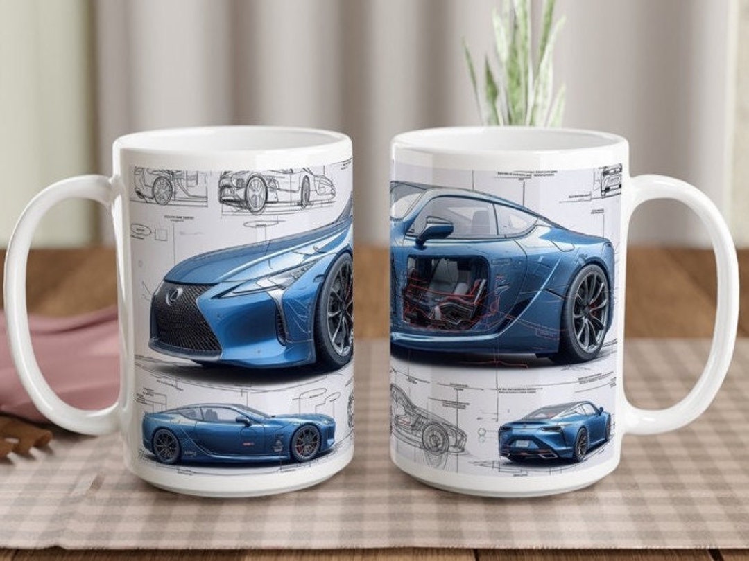 Lexus LC500 Exploded View Mug LC500 Illustrated Mug Lexus Mug Coupe ...