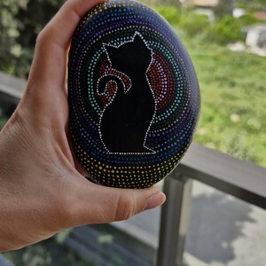Cat Gift, Hand Painted Stones, Stone Art, Painted Rock, Pebble, Home ...