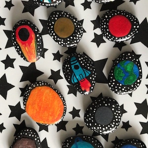 Solar System Stones, Story Stones, Story Telling, Imaginative Play, Set ...