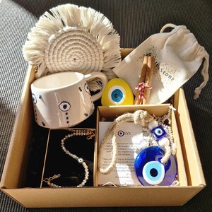 Handmade Evil Eye Gift Box, Unique Protection and Charm Set, Macrame ...