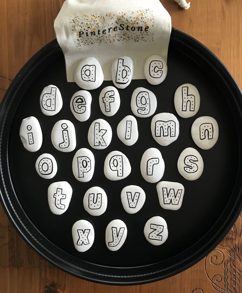Alphabet Story Stones, Hand Painted Stones, Alphabet, Stone Art ...