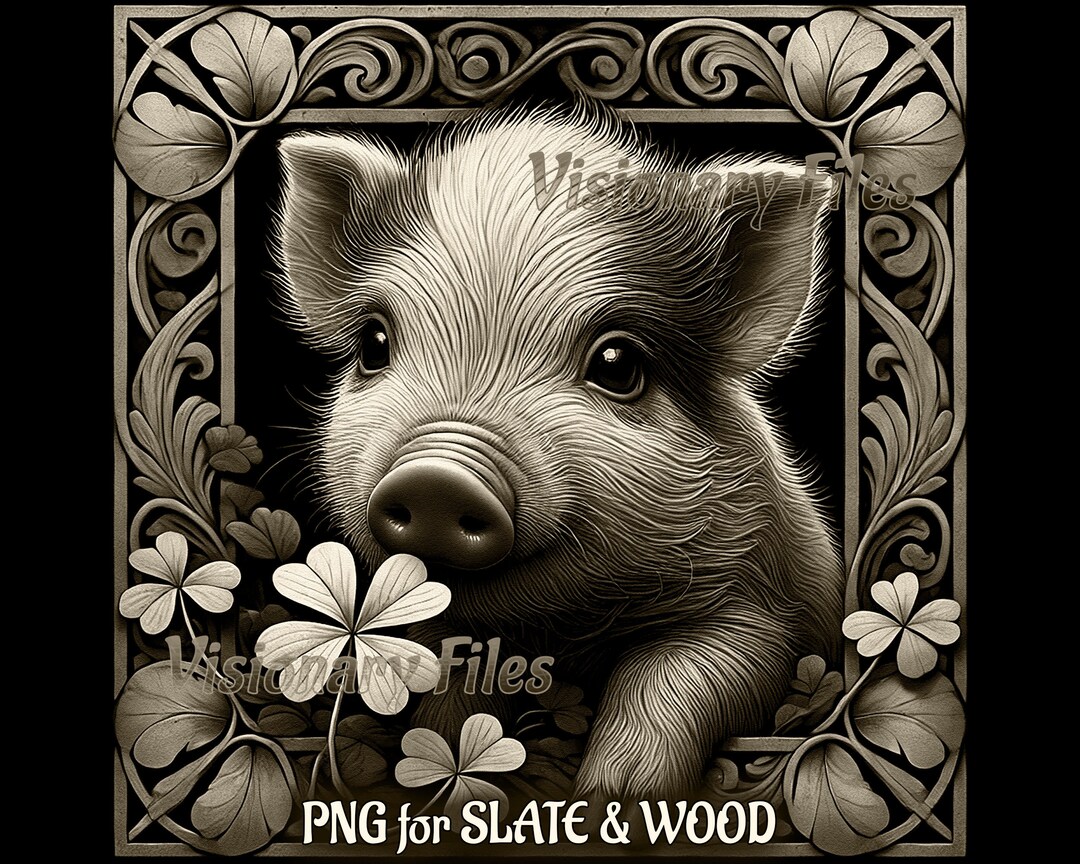 Lucky Pig 3D Illusion PNG Laser File, Piglet 3D PNG, Boar 3D Illusion ...