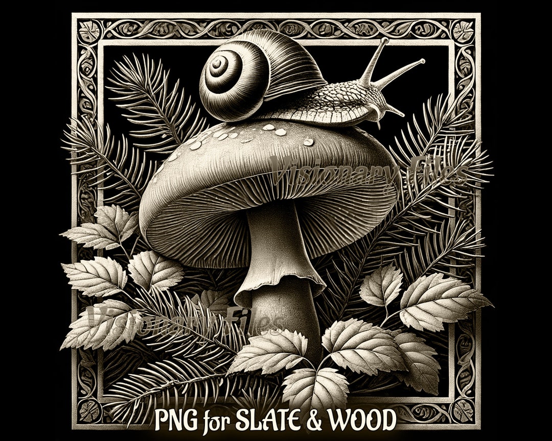 Mushroom 3D Illusion PNG Laser File, Mushroom PNG, Mushroom Slate ...