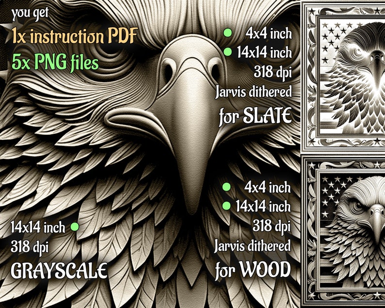 American Eagle 3D Illusion PNG Laser File, Eagle PNG, Eagle Slate ...