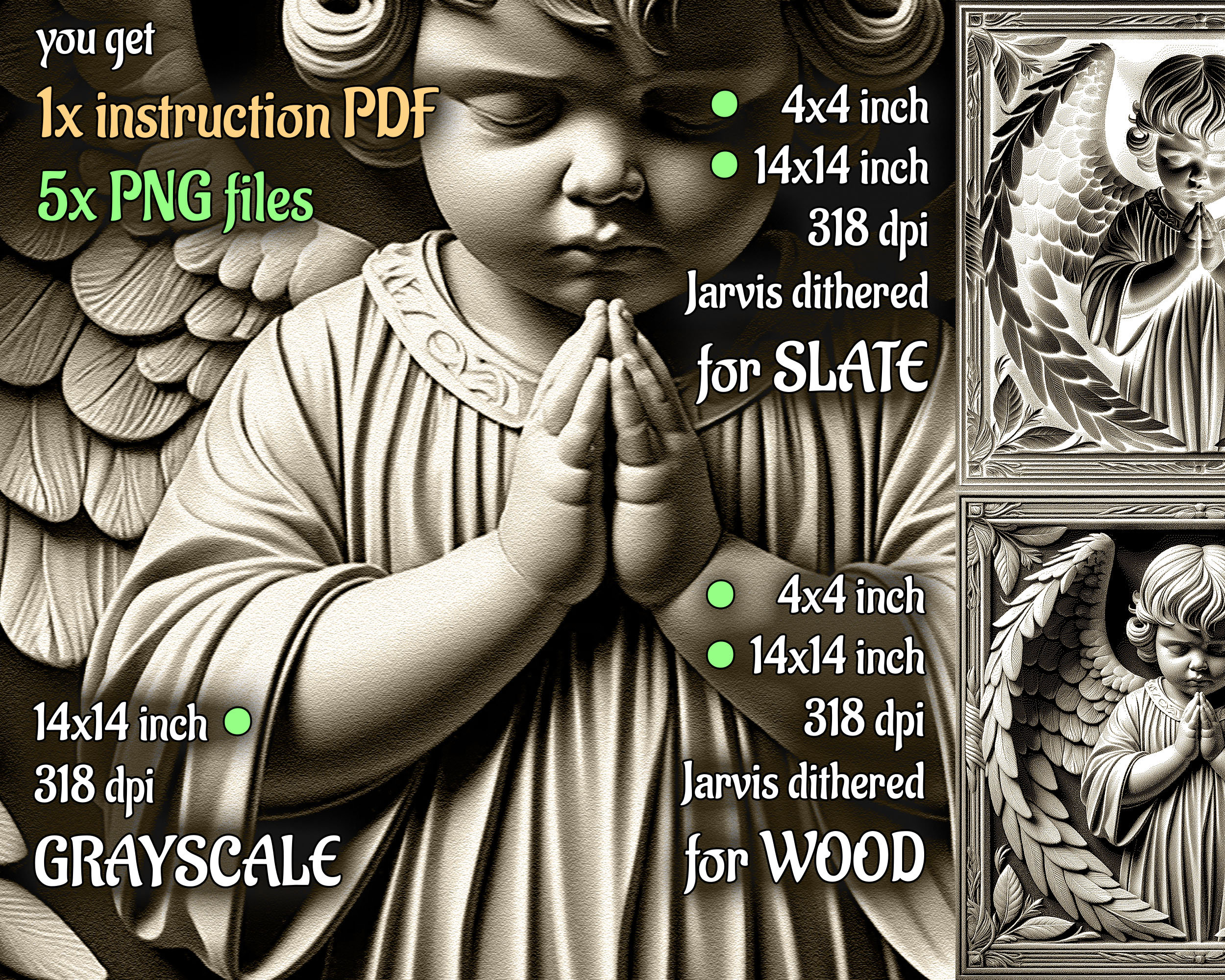 Angel 3D Illusion PNG Laser File, Angel 3D PNG, Religious 3D Illusion ...