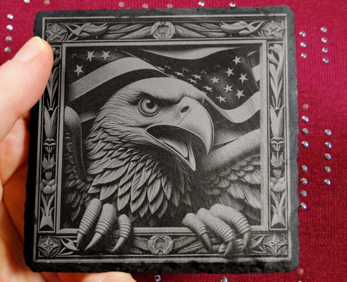 American Eagle 3D Illusion PNG Laser File, Eagle PNG, Eagle Slate ...