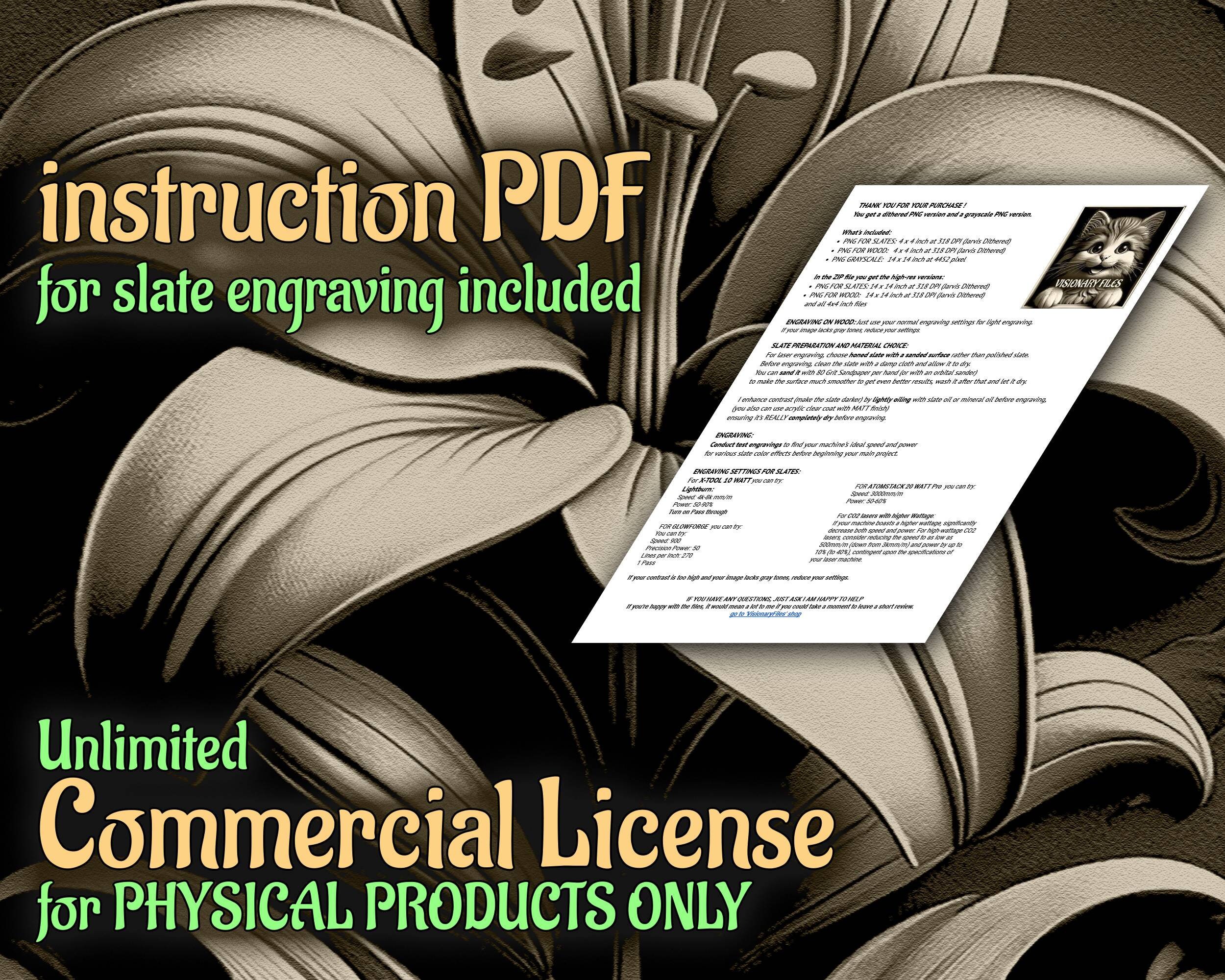 Lily 3D Illusion PNG Laser File, Lily PNG, Flower PNG, Lily Slate ...