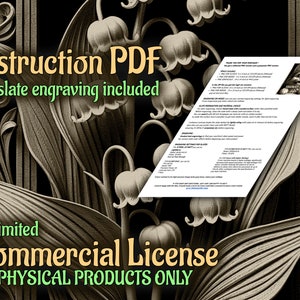 Lily of the Valley 3D Illusion PNG Engraving File, Floral Etching ...