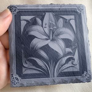 Lily 3D Illusion PNG Laser File, Lily PNG, Flower PNG, Lily Slate ...