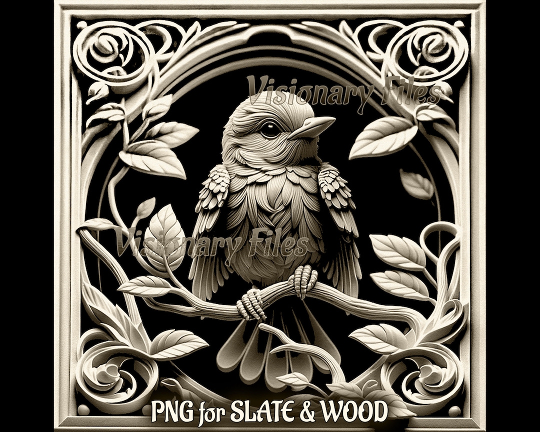 Bird 3D Illusion PNG Laser File, Bird PNG, Bird Slate Coaster Engraved ...