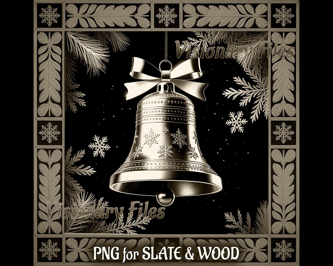 Christmas Bell 3D Illusion PNG, Christmas 3D PNG Laser File, Christmas ...