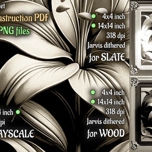 Lily 3D Illusion PNG Laser File, Lily PNG, Flower PNG, Lily Slate ...