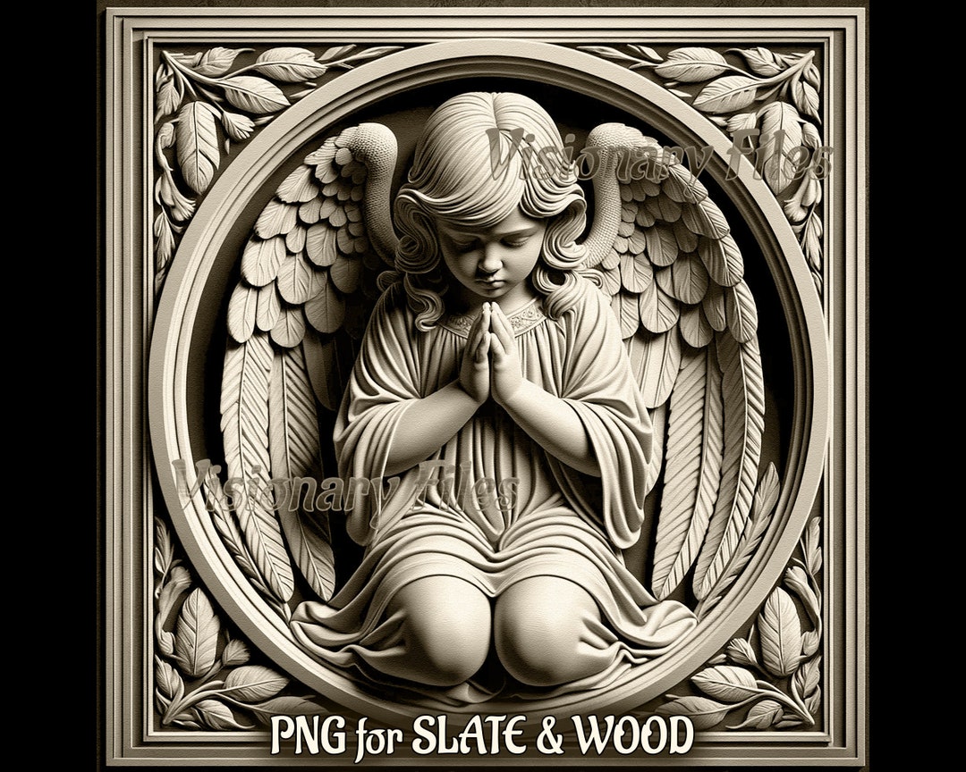 Angel 3D Illusion PNG Laser File, Angel 3D PNG, Religious 3D Illusion ...