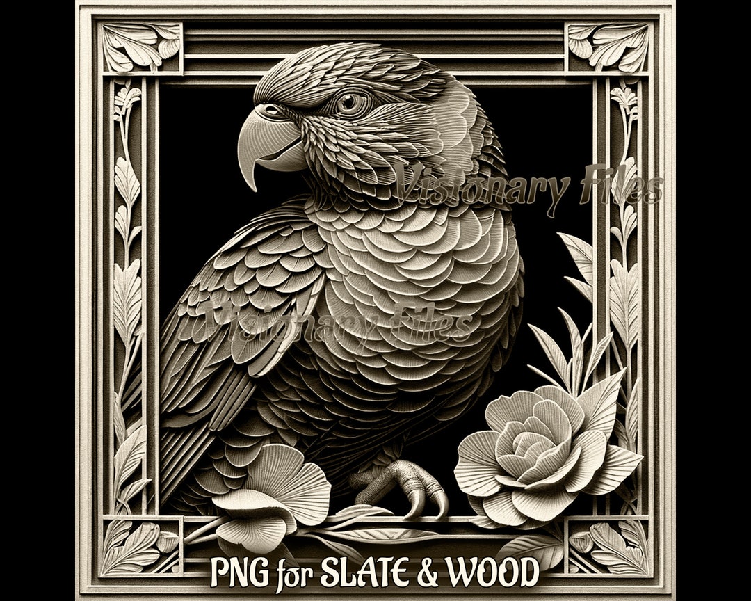 Lorikeet 3D Illusion PNG Laser File, Parrot PNG, Bird Slate Coaster ...