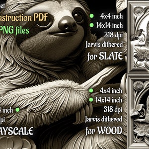 Sloth 3D Illusion PNG Laser File, Baby Sloth PNG, Sloth PNG, Sloth ...