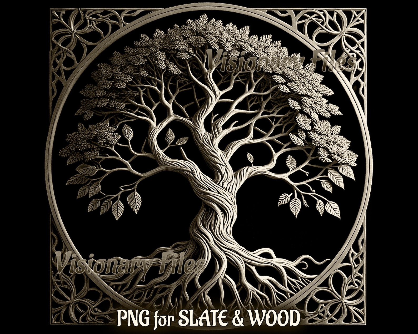Tree of Life 3D Illusion PNG Laser File, Tree of Life 3D PNG, Tree of ...