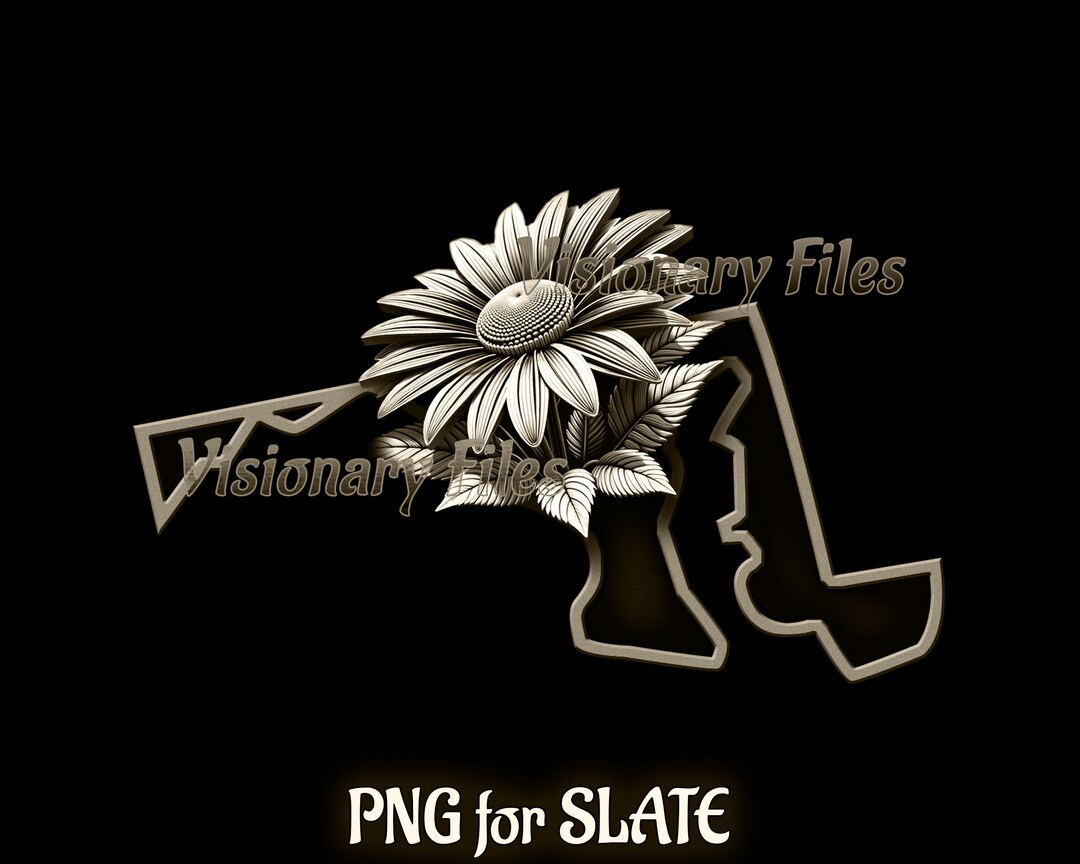 Maryland 3D Illusion PNG Laser File for Slate, Maryland State Flower ...