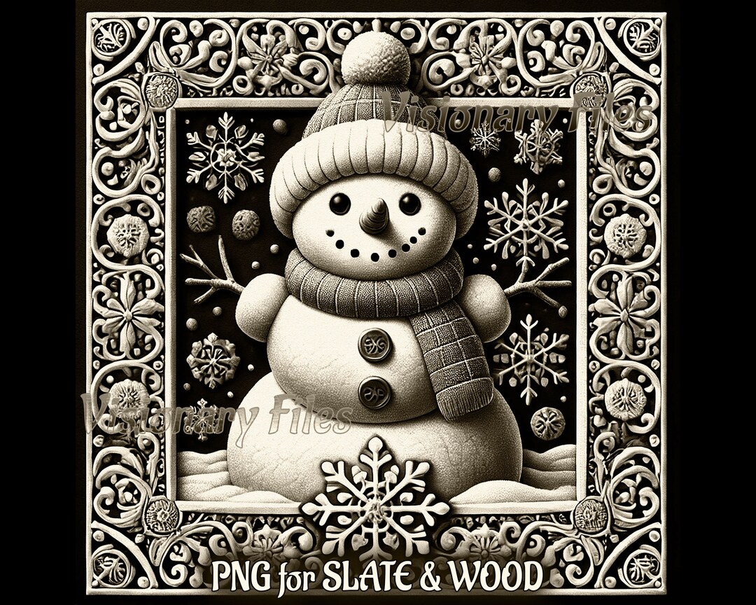 Snowman 3D Illusion PNG Laser File, Christmas Laser Files, Christmas 3D ...