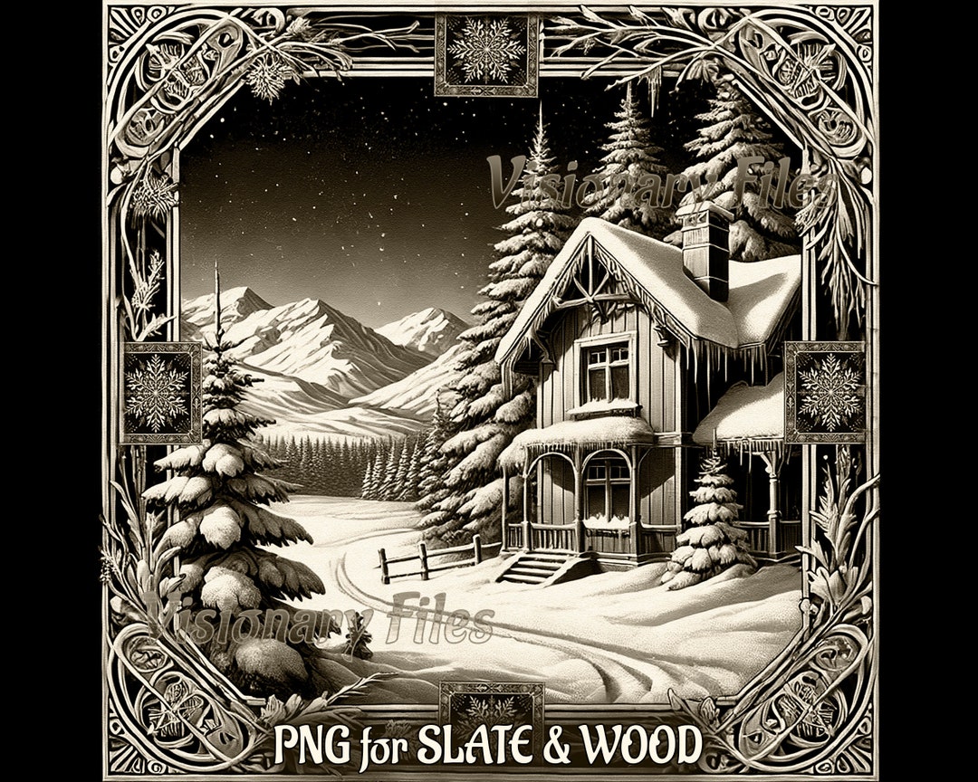 Winter Landscape 3D Illusion PNG Laser File, 3d Illusion Engraving ...