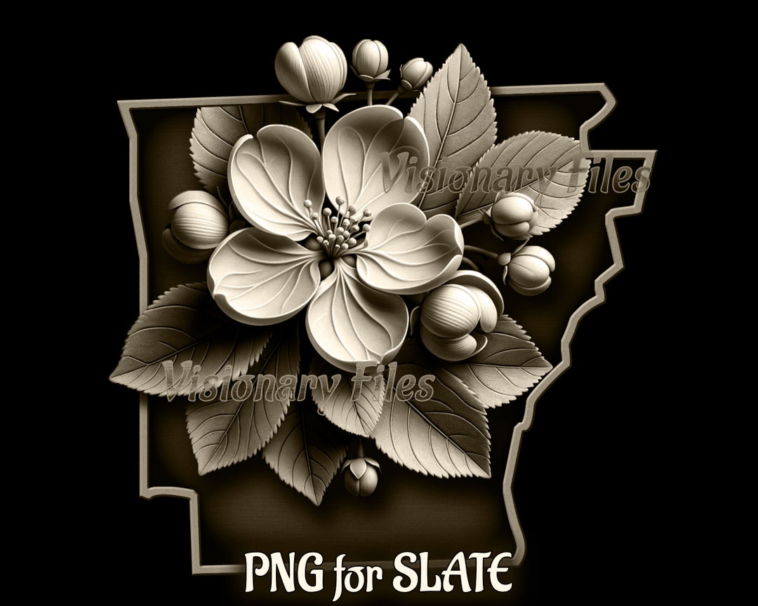 Arkansas 3D Illusion PNG Laser File for Slate, Arkansas American State ...