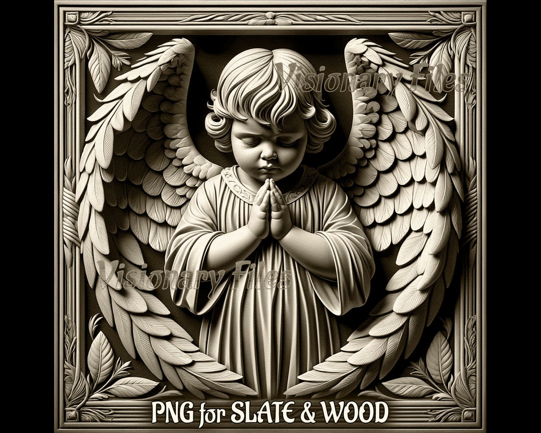 Angel 3D Illusion PNG Laser File, Angel 3D PNG, Religious 3D Illusion ...