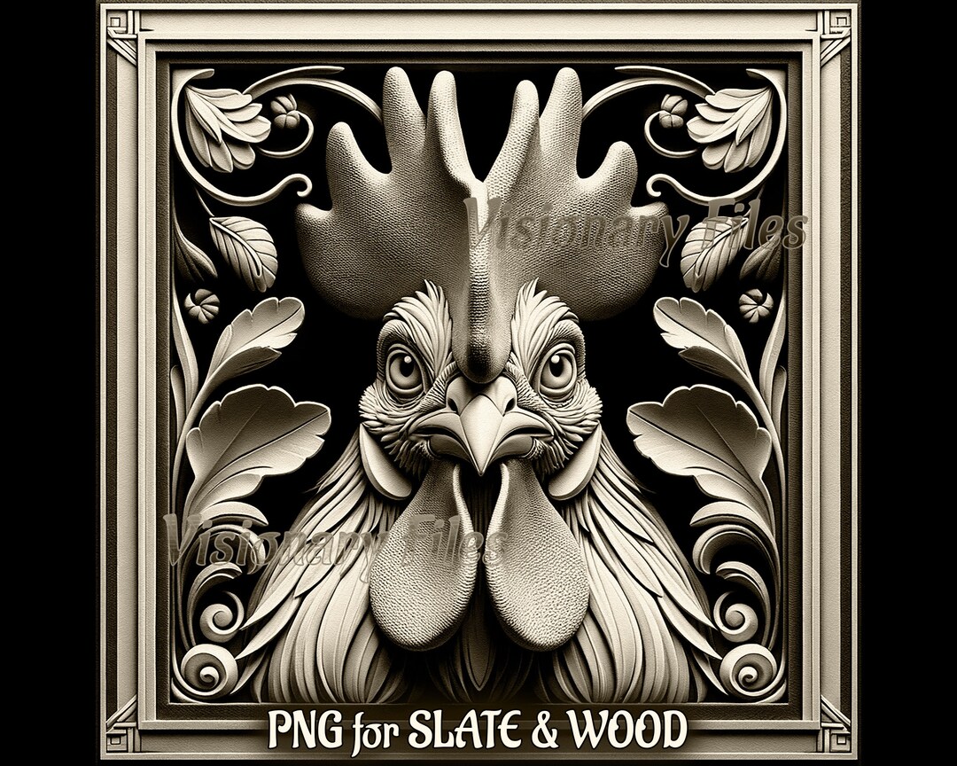 Rooster 3D Illusion PNG Laser File, Rooster PNG, Easter PNG, Chicken ...
