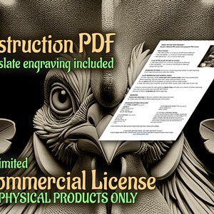 Rooster 3D Illusion PNG Laser File, Rooster PNG, Easter PNG, Chicken ...