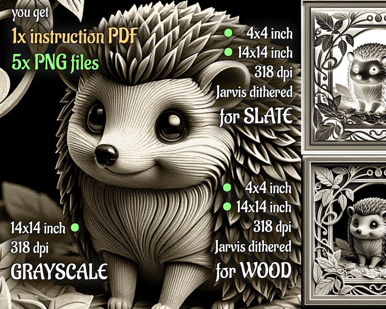 Hedgehog 3D Illusion PNG Laser File, Hedgehog PNG, Hedgehog Slate ...