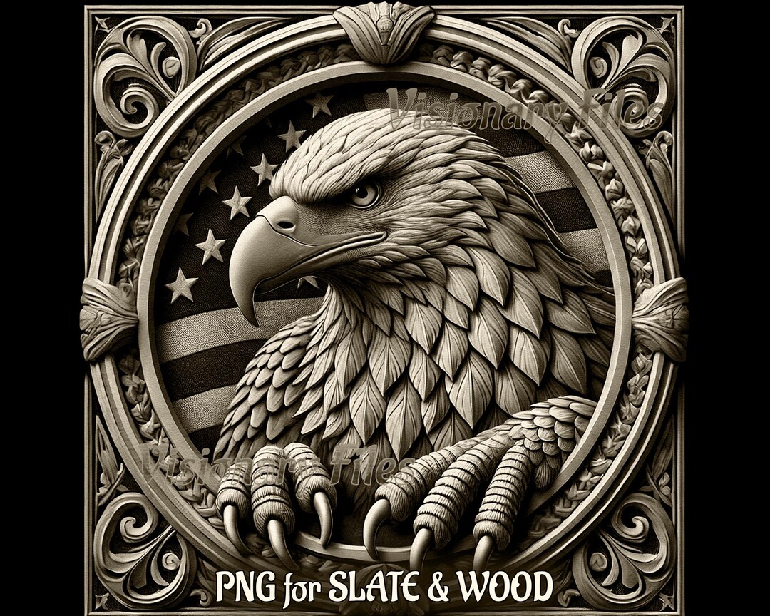 American Eagle 3D Illusion PNG Laser File, Eagle PNG, Eagle Slate ...