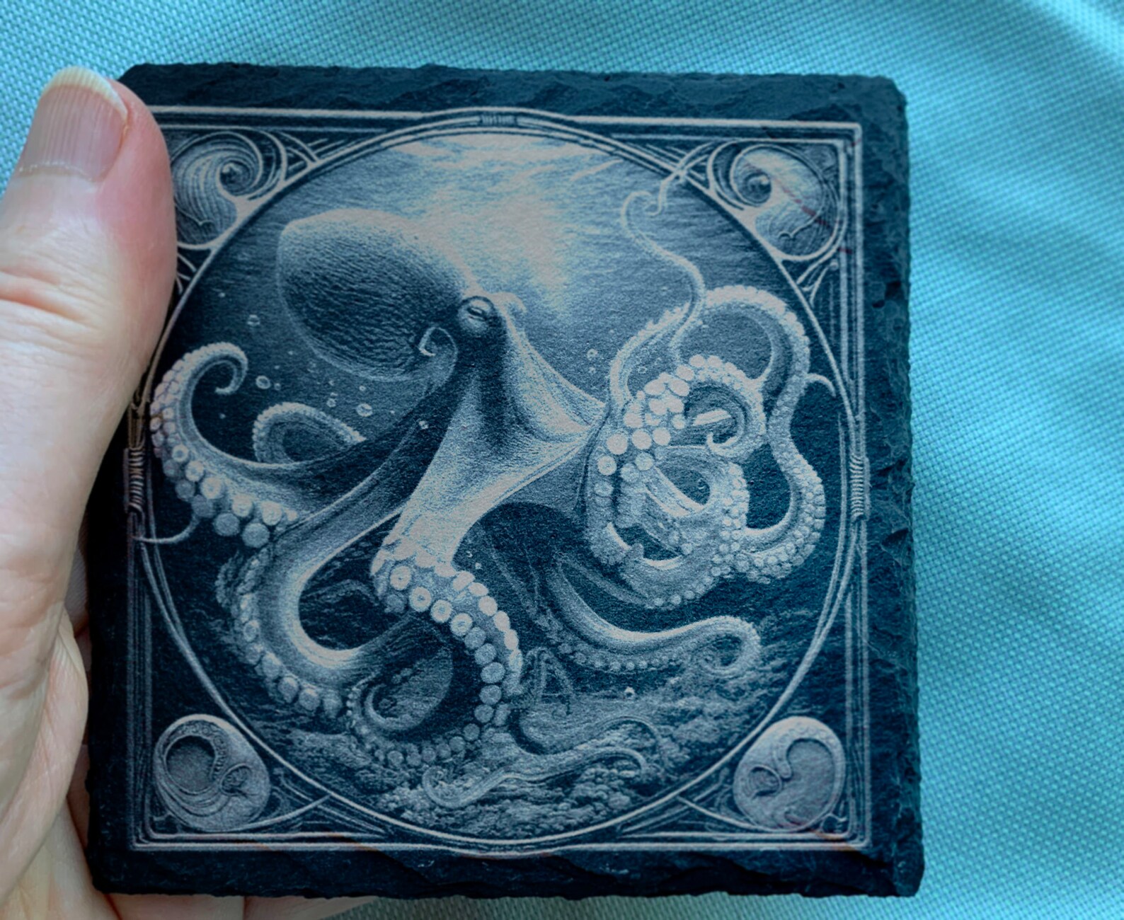 Octopus 3D Illusion PNG Laser File, Squid 3D PNG, 3D Illusion Engraving ...