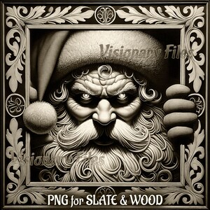 Bad Santa 3D Illusion PNG Laser File, Christmas 3D PNG Bundle, Evil ...