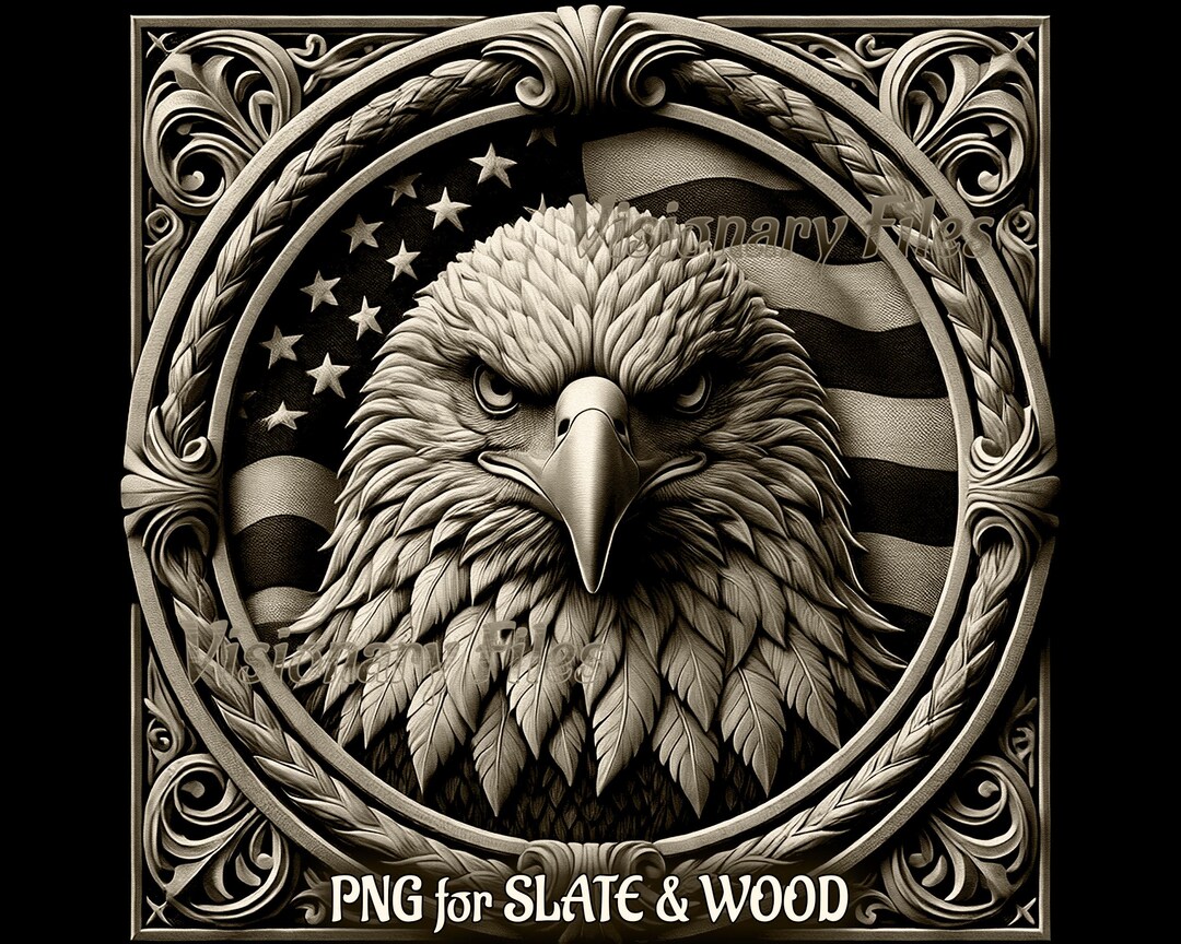 American Eagle 3D Illusion PNG Laser File, Eagle PNG, Eagle Slate ...