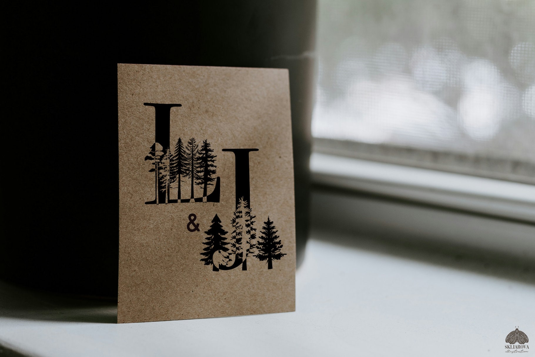 Forest Alphabet SVG Bundle Nature Monogram Hand Drawn Pine Tree Letters ...