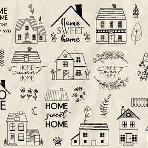 Home Sweet Home Svg Bundle Home Sayings Cute House Svg Cottage Svg ...