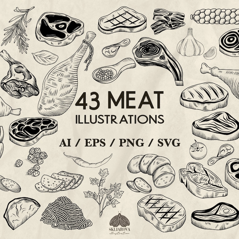Cuts of Meat - Etsy