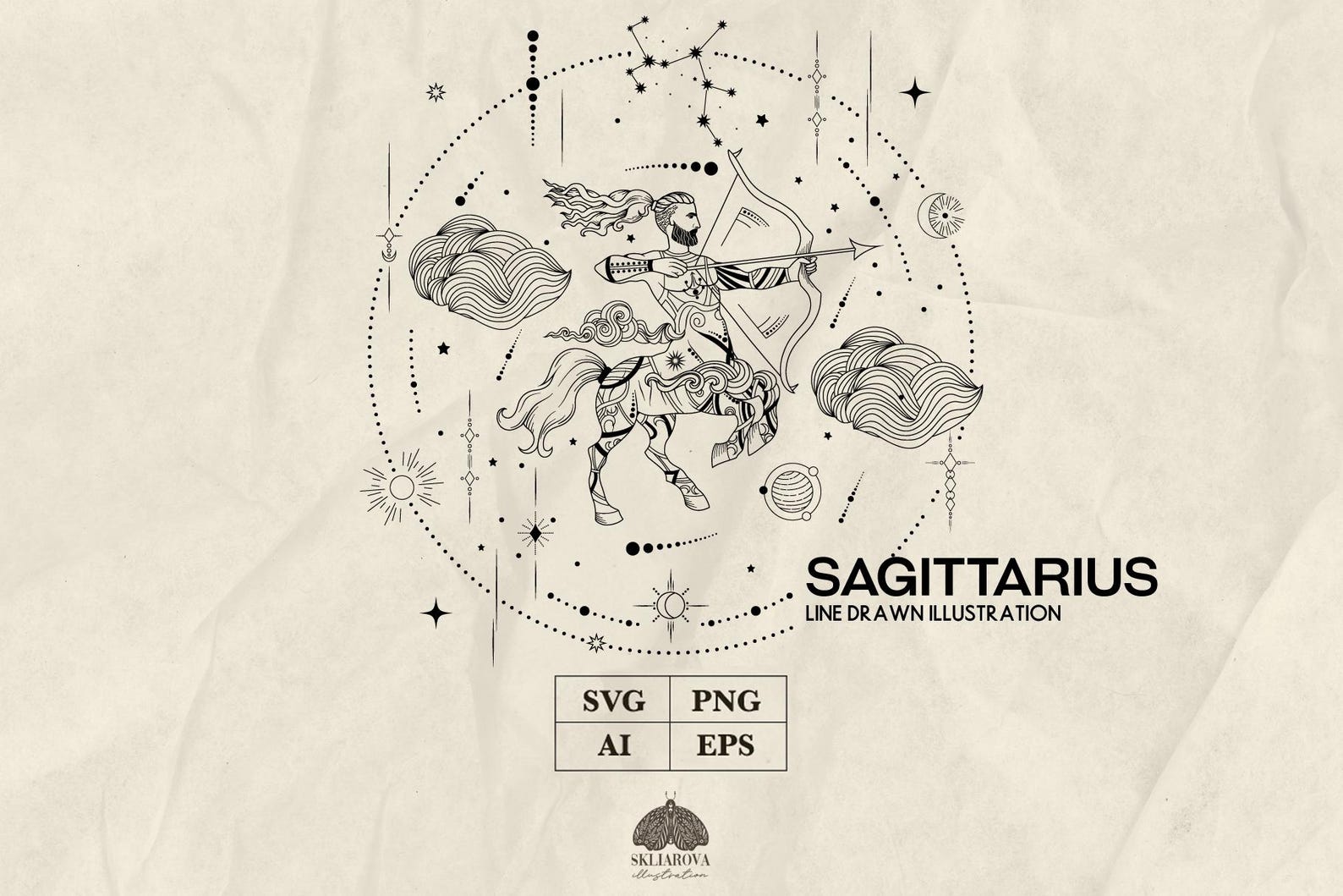Sagittarius Svg Zodiac Sign Design Astrology Zodiac Symbol Svg ...