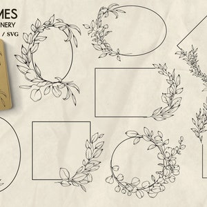 Greenery Svg Bundle Floral Fine Line Art Svg Aesthetic Svg Floral ...