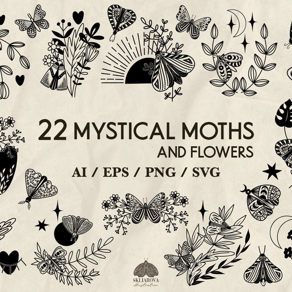 Gothic Moth Svg - Etsy