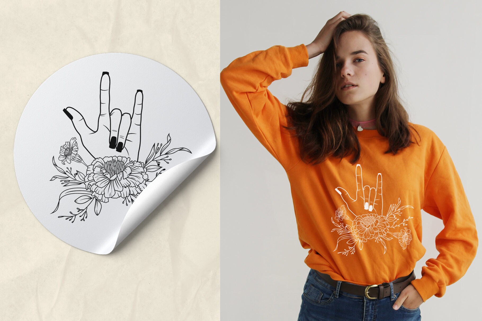 Rock N Roll Hand Sign Svg Heavy Metal Svg Rock on Music Svg Woman Hand ...