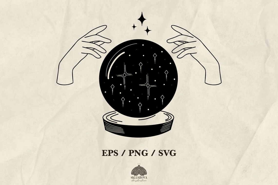 Magic Crystal Svg Mystical Svg Celestial Svg Witch Hands Svg Spiritual ...