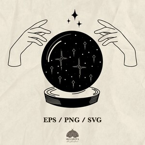 Magic Crystal Svg Mystical Svg Celestial Svg Witch Hands Svg Spiritual ...
