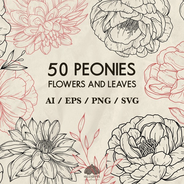 Peony Svg - Etsy