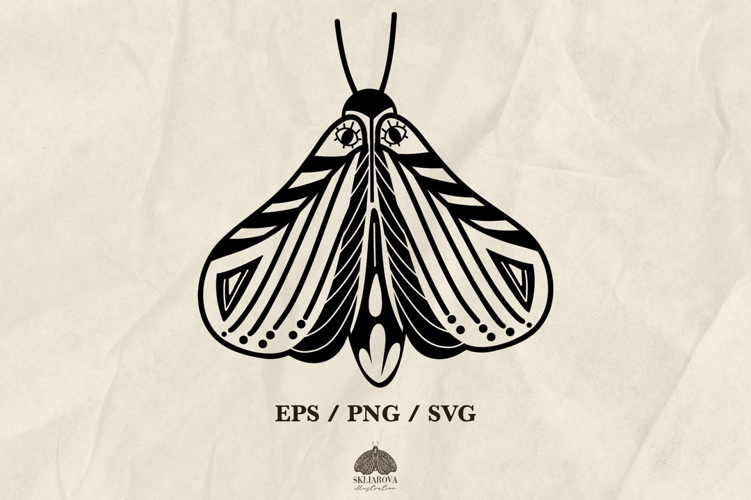 Moth Svg Mystical Moth Svg Butterfly Svg Geometric Celestial Moth ...