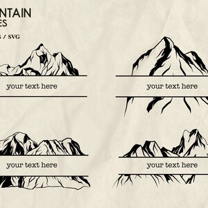Mountain Split Frame Svg Mountains Svg Nature Frame Border Travel ...