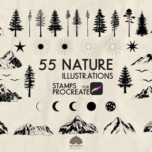 Pine Tree Stamp - Etsy