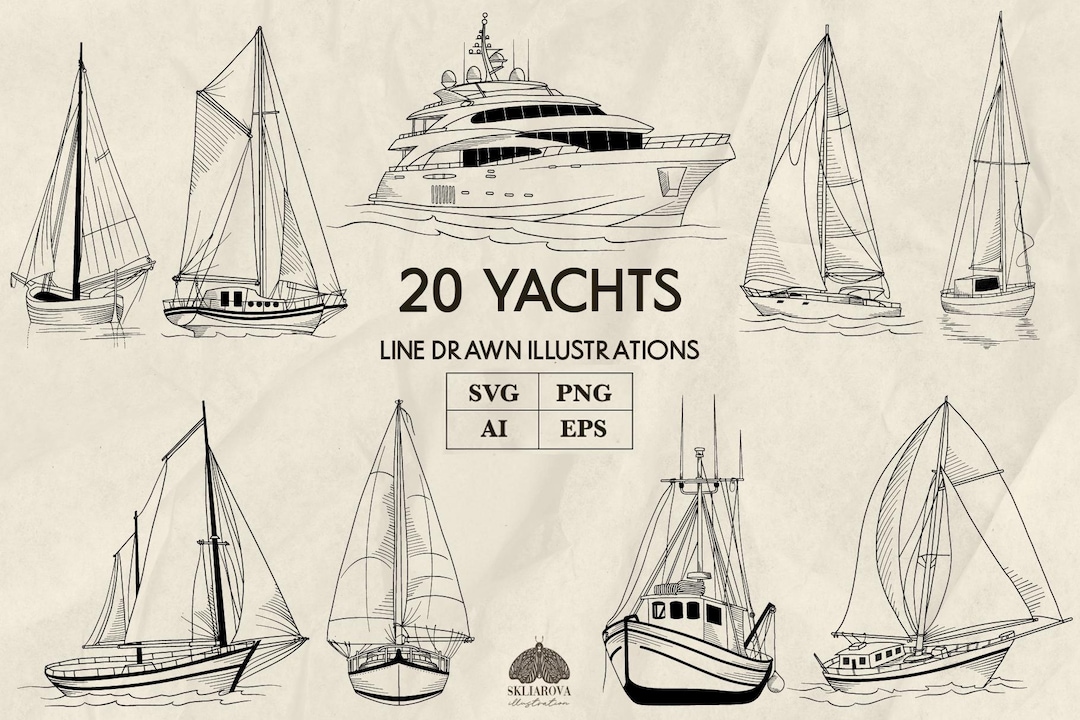 Yachts SVG Bundle Yacht Svg Sailboat Svg Sailing Ship Svg Sailfish ...