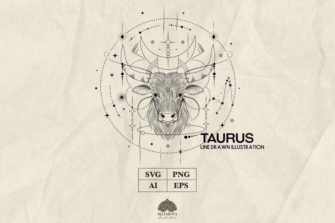 Taurus Svg Zodiac Sign Design Svg Astrology Svg Zodiac Symbol Svg ...