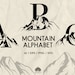 Mountain Alphabet SVG Bundle Nature Monogram Svg Mountains Letters Svg ...