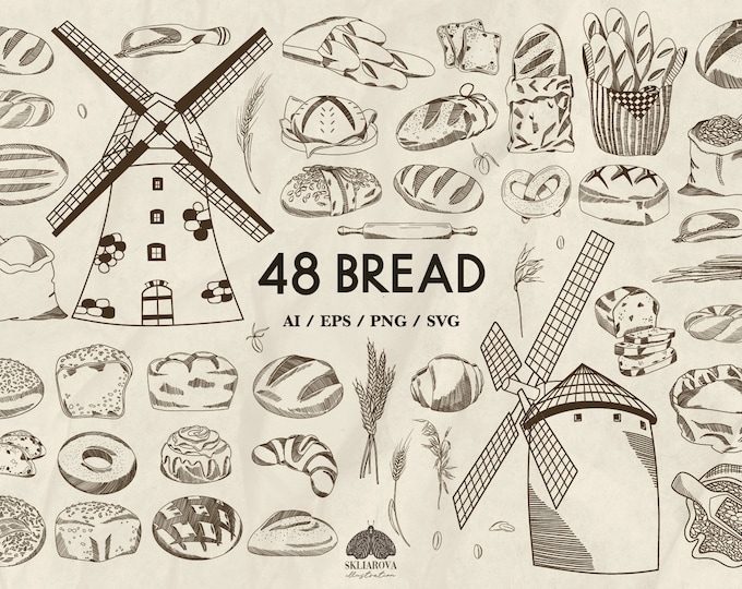 Bakery Svg, Pastry Svg, Bakery Food Svg, Bread Svg, Buns Svg, Baking ...